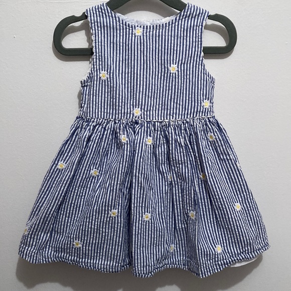 Primark | Dresses | Primark 92m Blue And White Searsucker Dress With ...